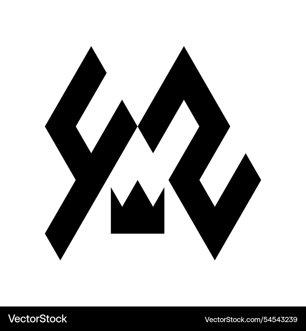 Stylish yz letter logo with clean minimalist Vector Image