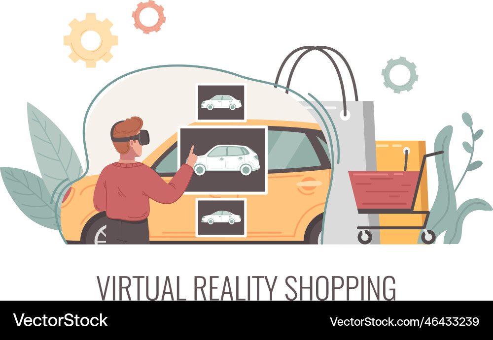 Virtual reality cartoon Royalty Free Vector Image