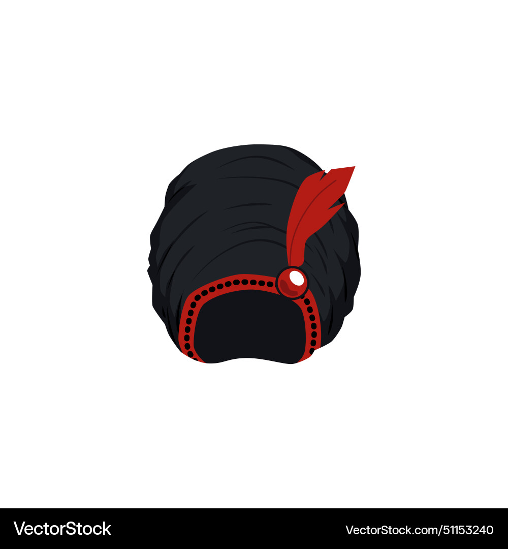 Arabic turban indian traditional hat Royalty Free Vector