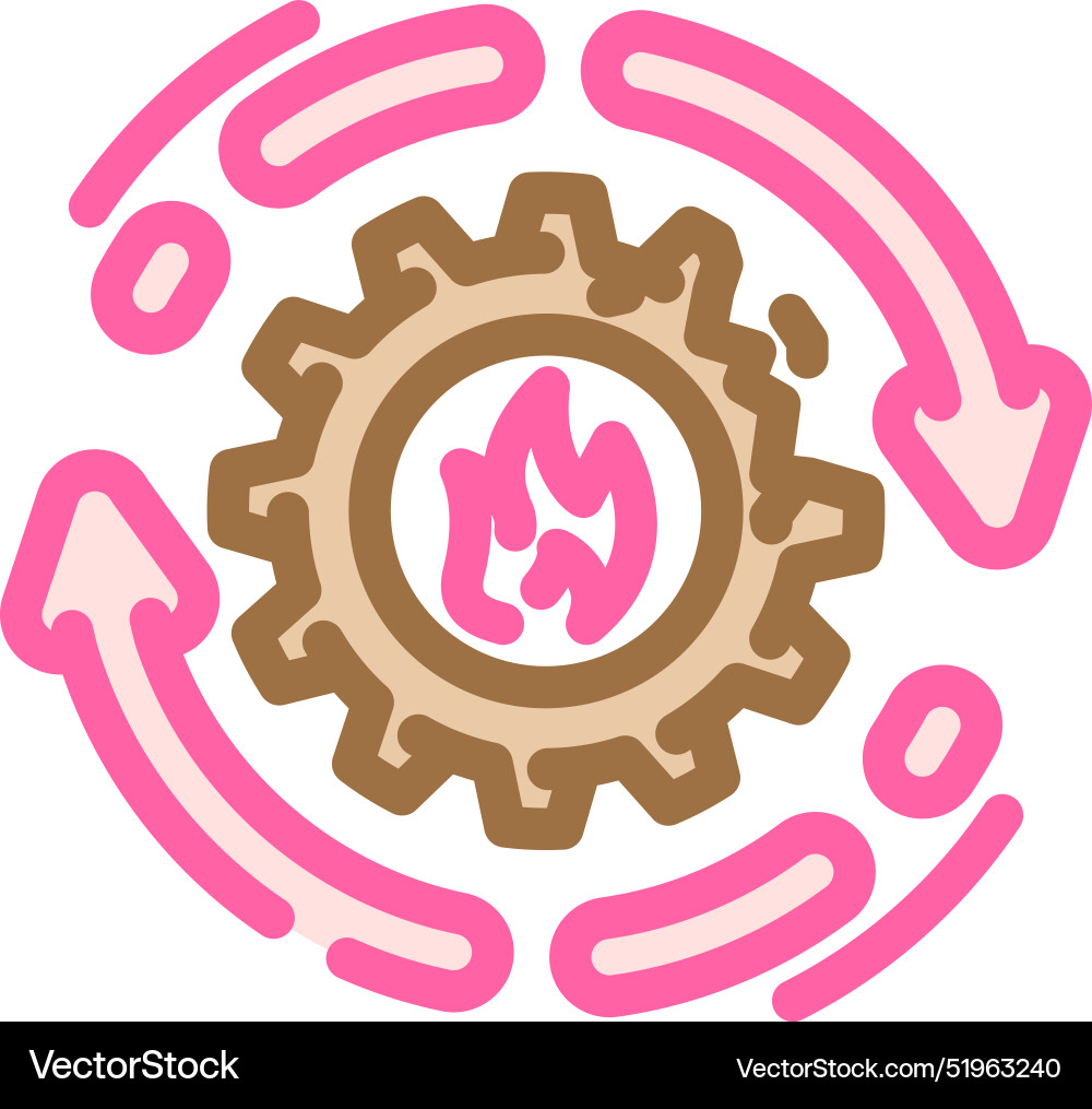 Disaster recovery business process color icon Vector Image