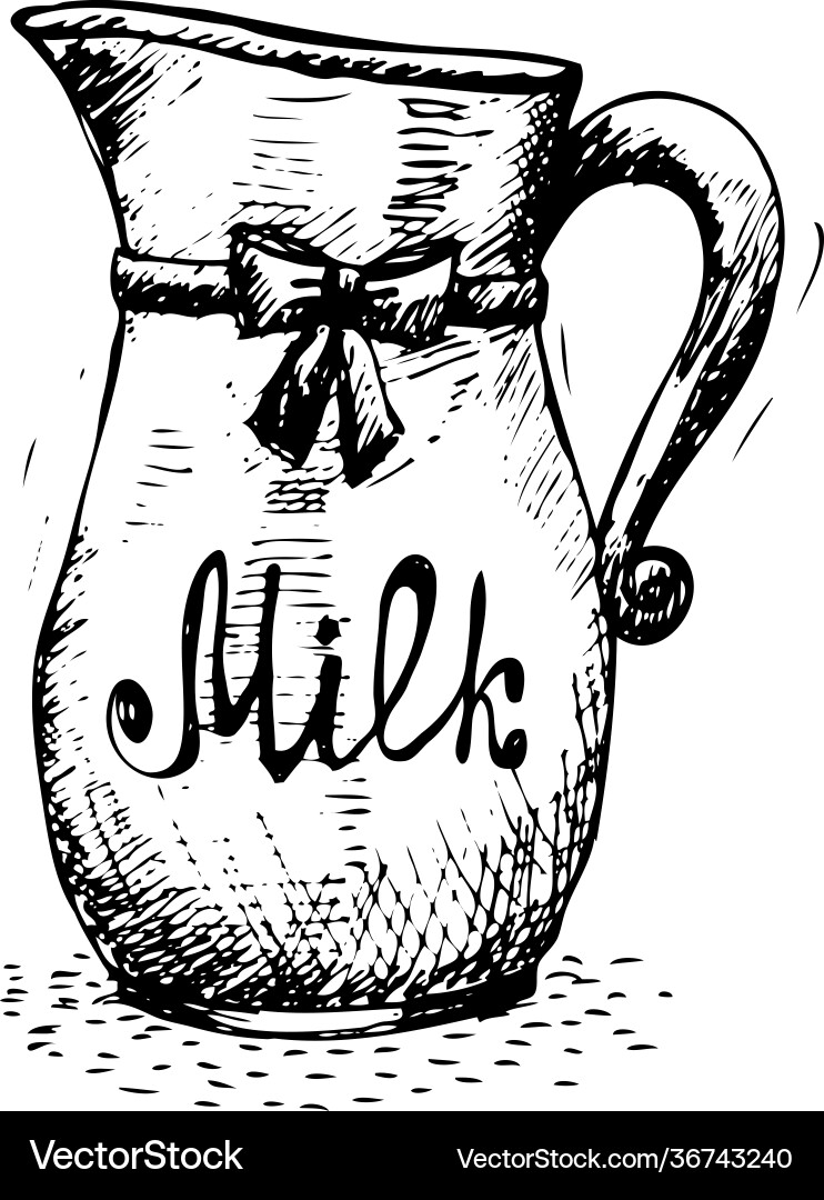 Doodle milk jar Royalty Free Vector Image - VectorStock