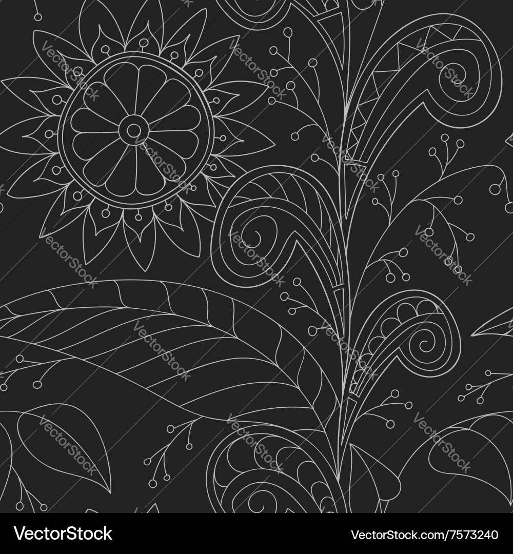 Floral Tribal Pattern Royalty Free Vector Image