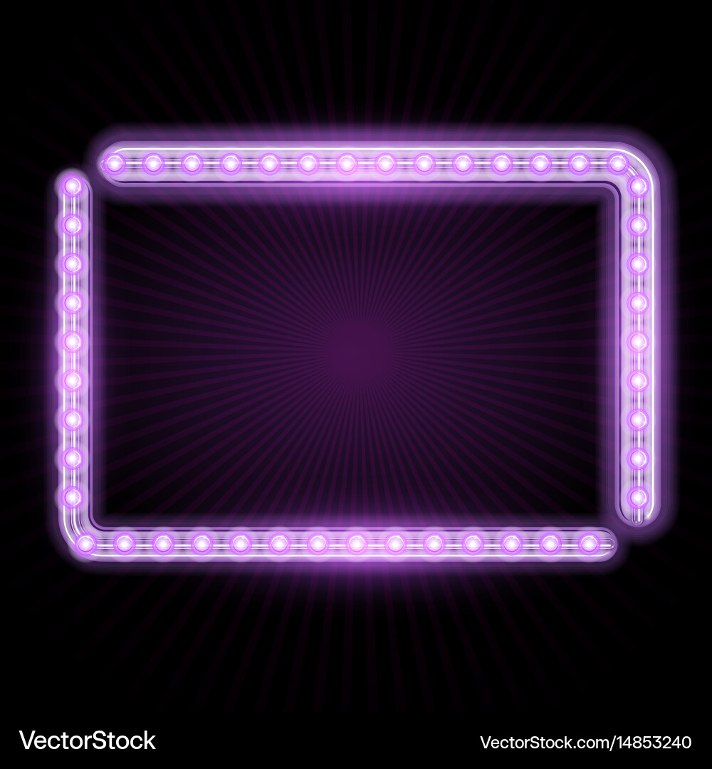 Neon frame Royalty Free Vector Image - VectorStock