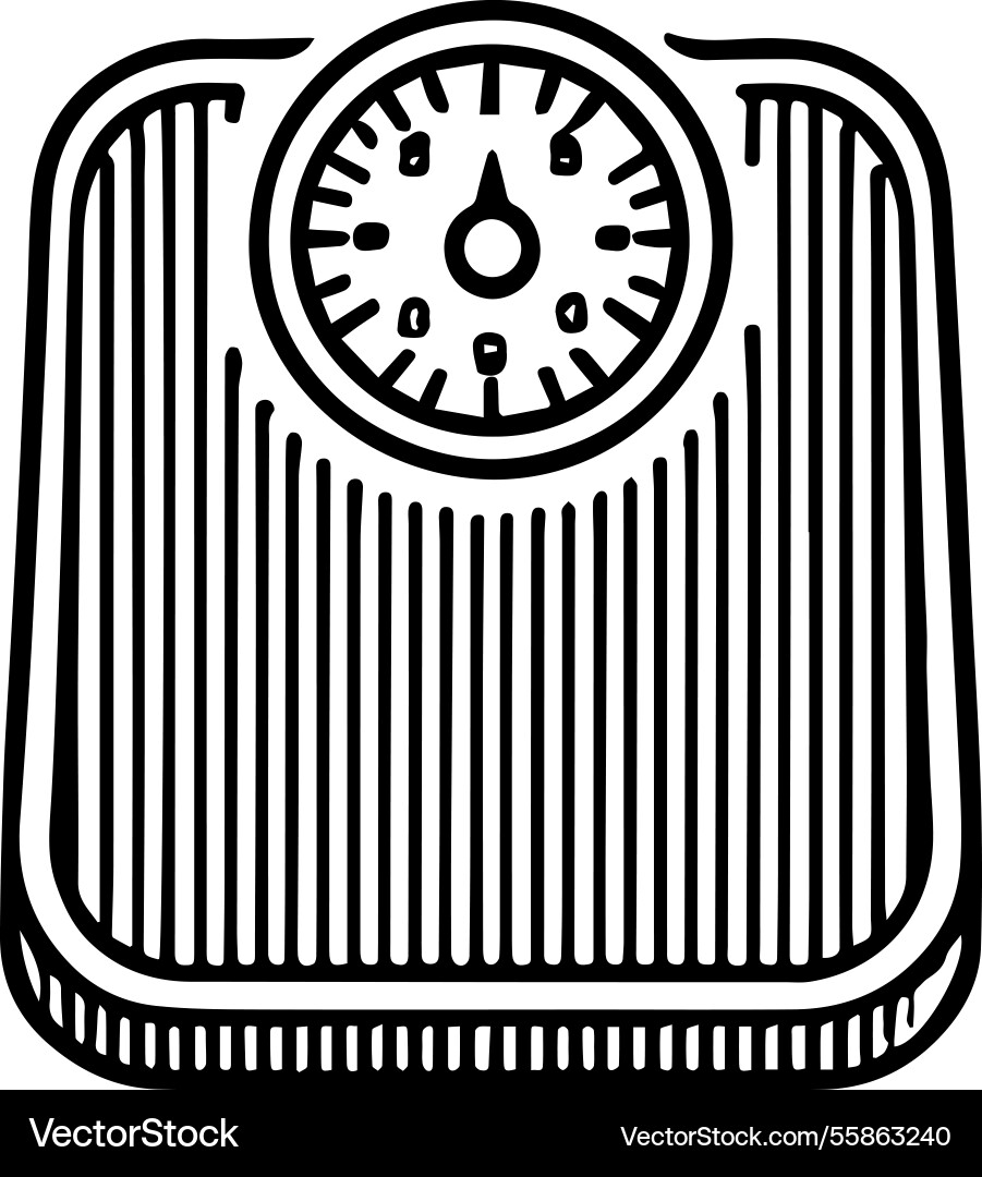 Weight Scale Icon - Simple Logo Royalty Free Vector Image