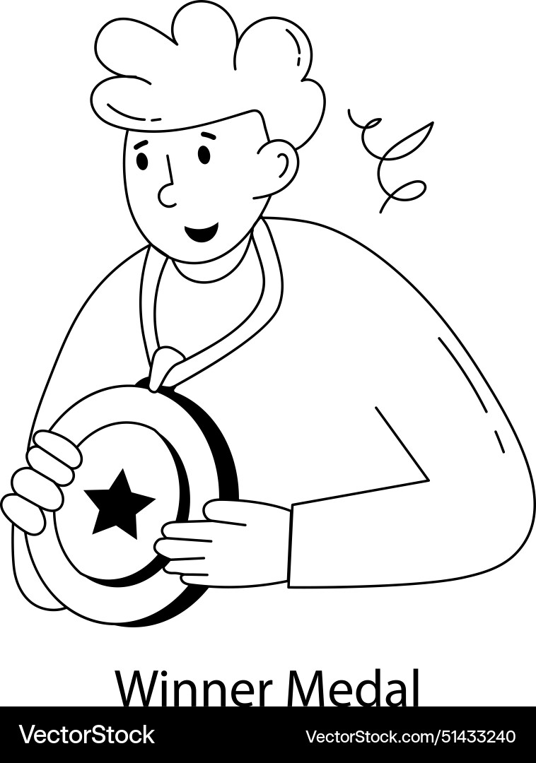 Winner medal Royalty Free Vector Image - VectorStock