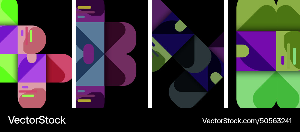 Balance movement geometric backgrounds poster Vector Image