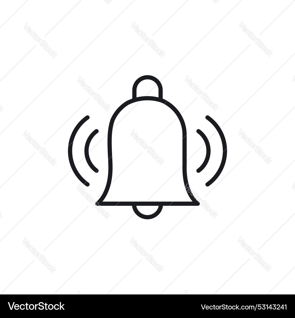 Bell icon symbol on white background Royalty Free Vector