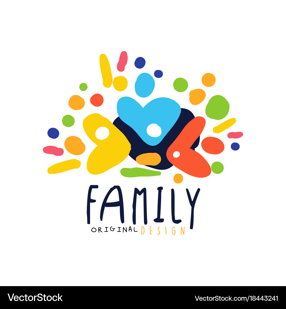 Colorful Family Logo Template Royalty Free Vector Image