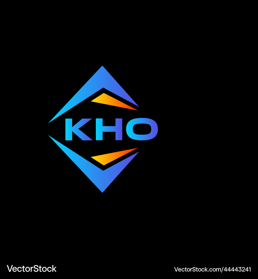 Kho abstract technology logo design on black Vector Image