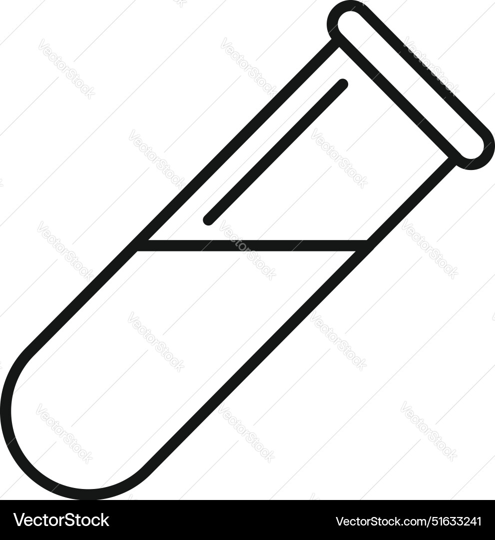 Laboratory test tube containing liquid icon Vector Image