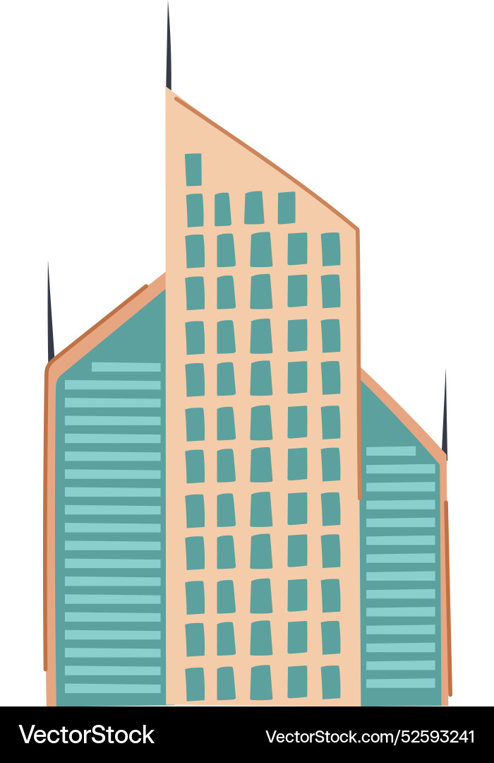 Modern skyscraper cartoon Royalty Free Vector Image