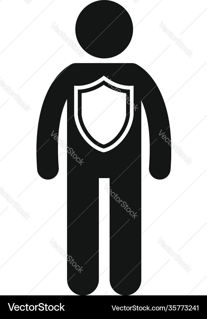 Personal security icon simple style Royalty Free Vector