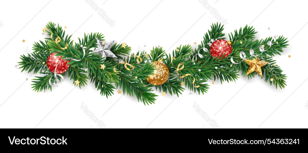 Realistic Christmas Garland Royalty Free Vector Image