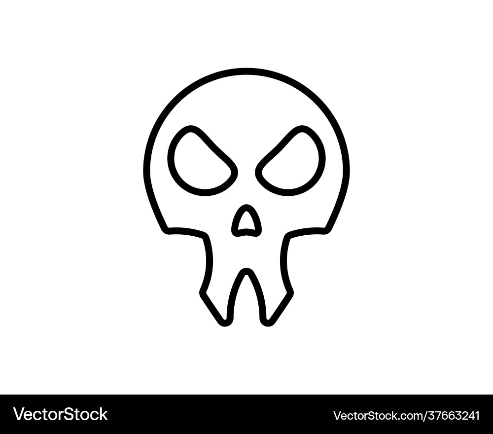 Skull Danger Poison Icon Royalty Free Vector Image