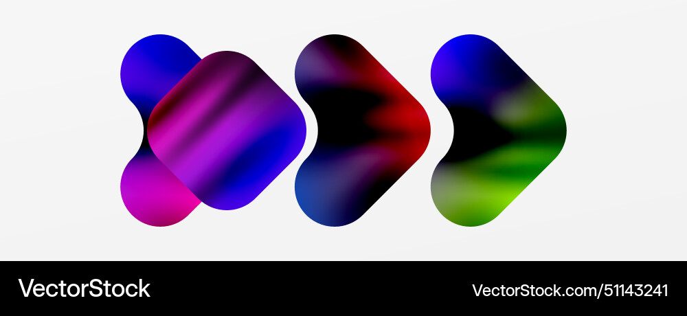Violet magenta and electric blue arrows on white Vector Image