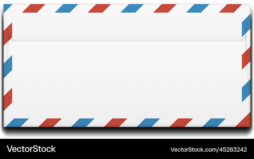 International envelope template blank mail postal Vector Image