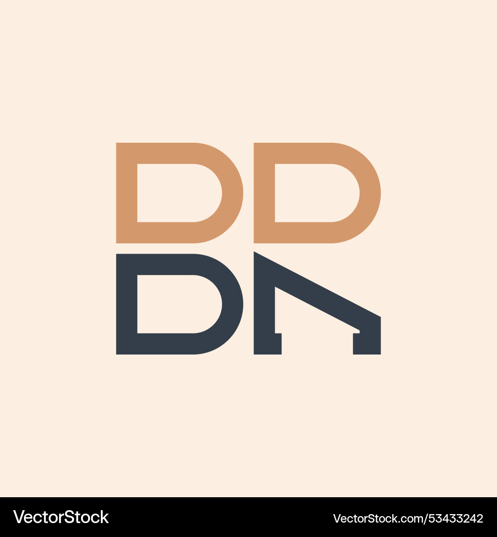 Modern br letter logo design creative and Vector Image