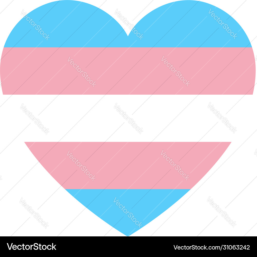 Transgender Pride Heart Icon – Royalty-Free Vector | VectorStock