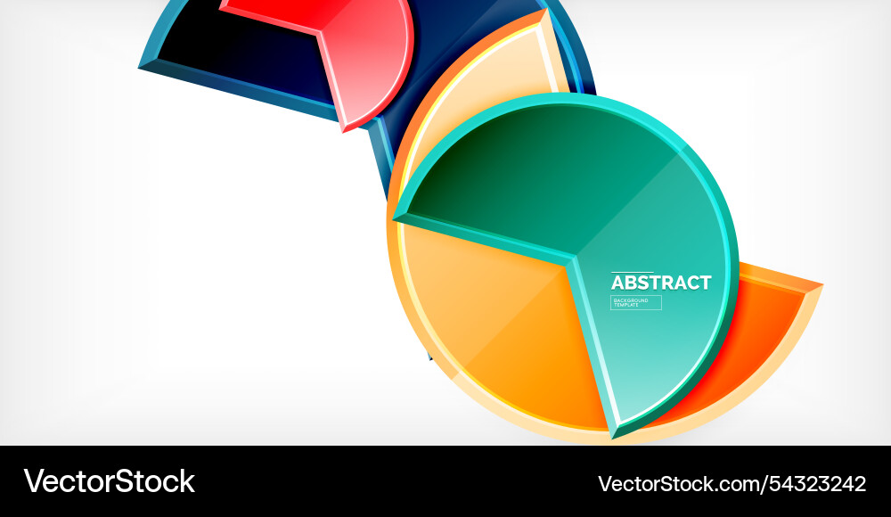 Trendy round shapes with triangular angle design Vector Image