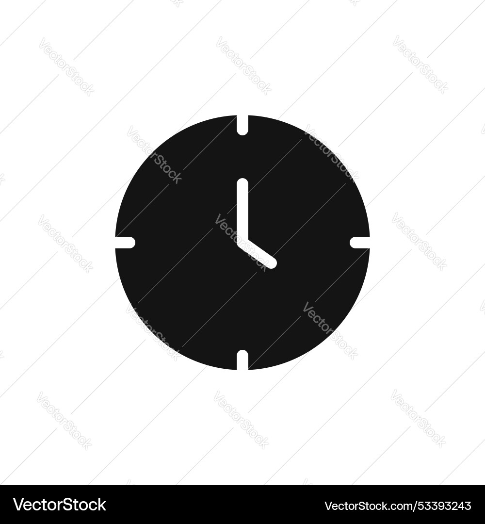 Clock face icon isolated on white background Vector Image