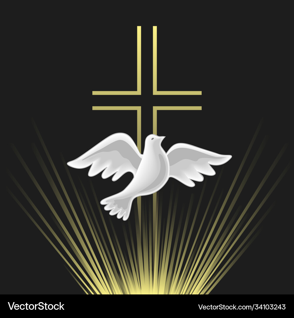 Pentecost Icon Premium Vector | Pentecost Sunday Symbol. Christian