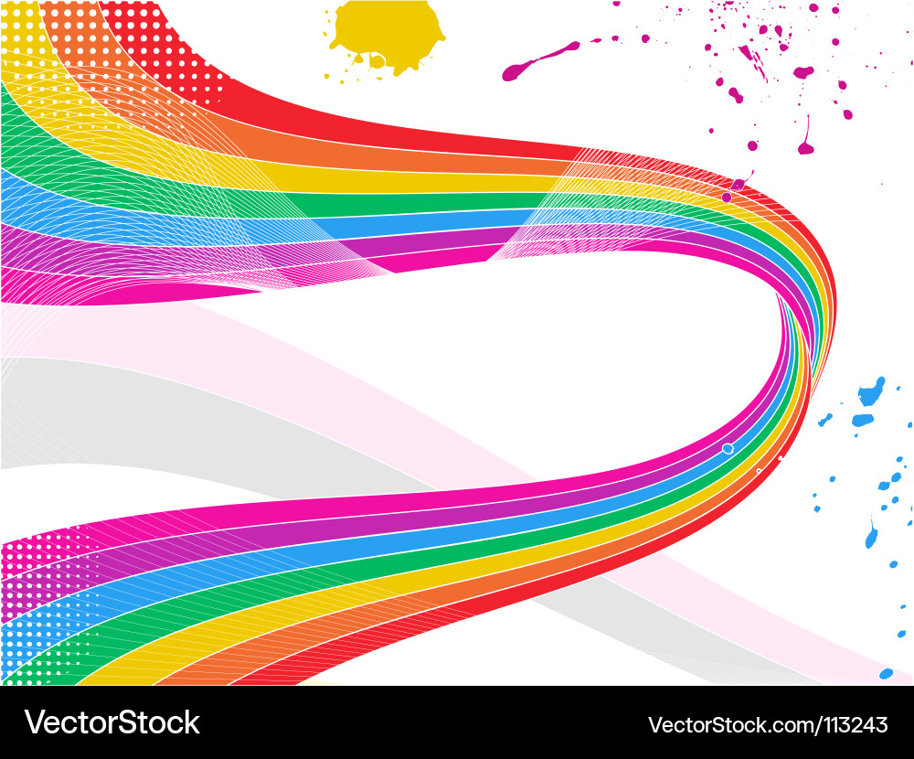 Rainbow wave background Royalty Free Vector Image