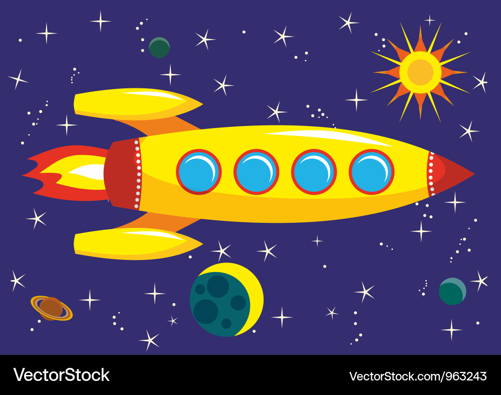 Space rocket Royalty Free Vector Image - VectorStock