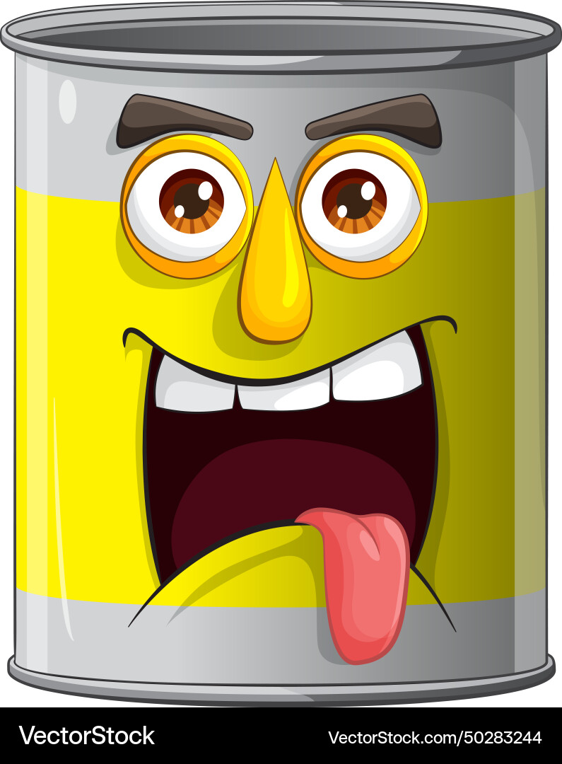 A cheerful animated paint can Royalty Free Vector Image