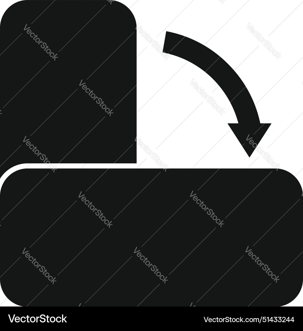Black and white swap or return icon Royalty Free Vector