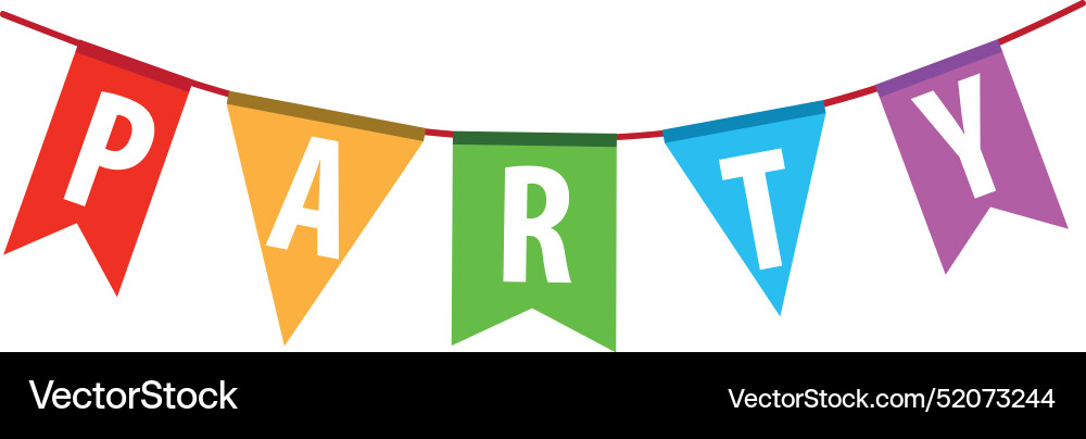 Bunting party banner flag streamer Royalty Free Vector Image