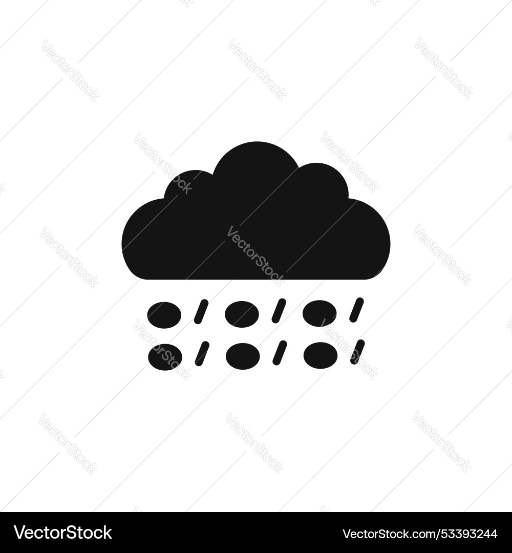 Cloud hail icon isolated on white background Vector Image