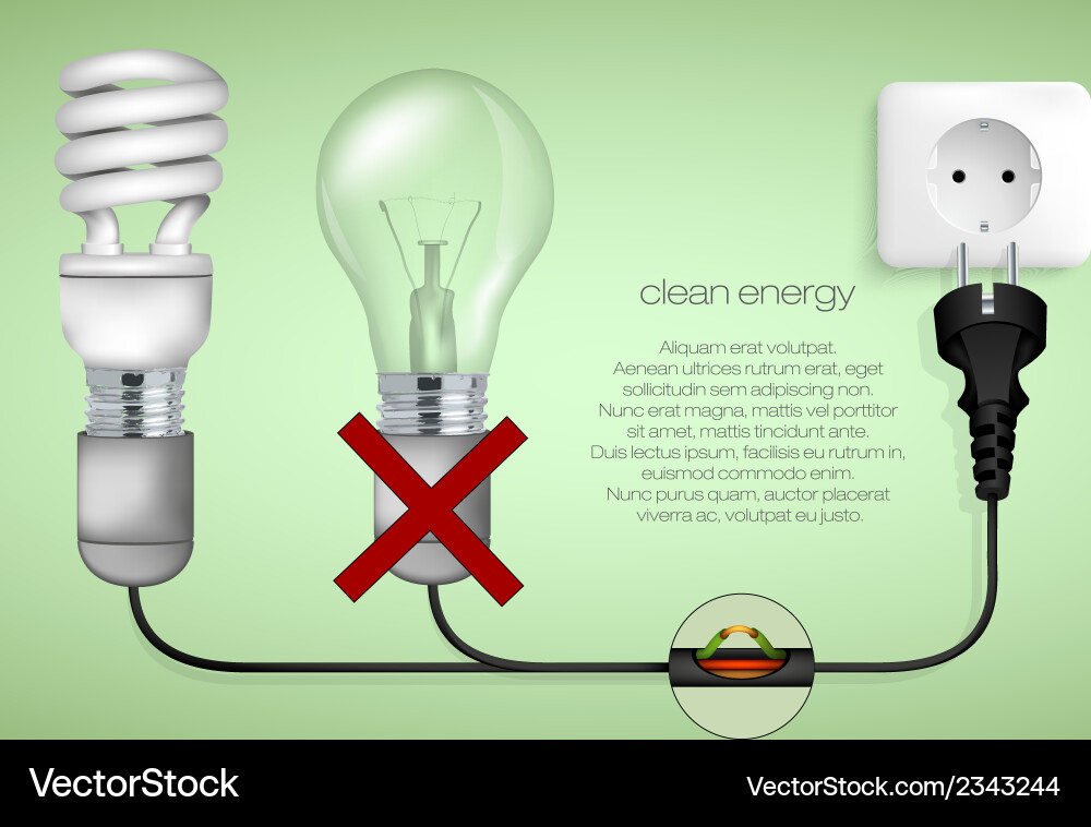 Concept of clean energy Royalty Free Vector Image