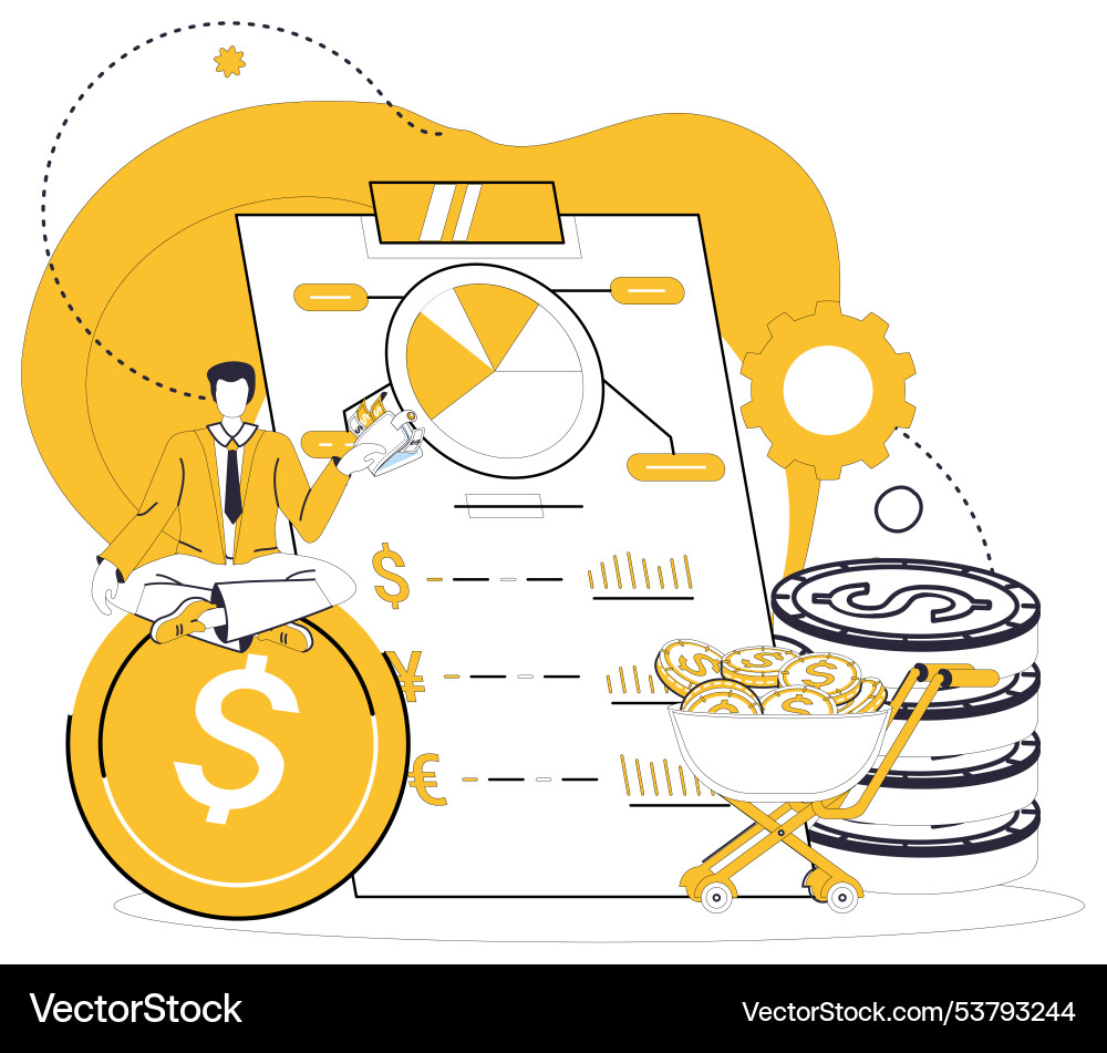 Credit score technology weaves fabric credit Vector Image