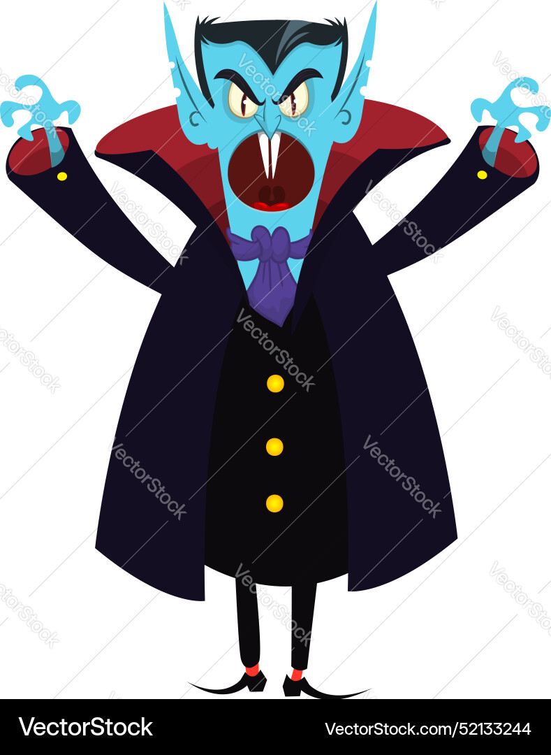 Cute cartoon vampire smiling isolated halloween Vector Image