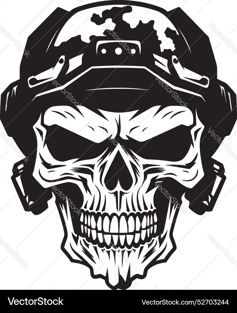 Death squad skull badge army symbol shadow ops Vector Image