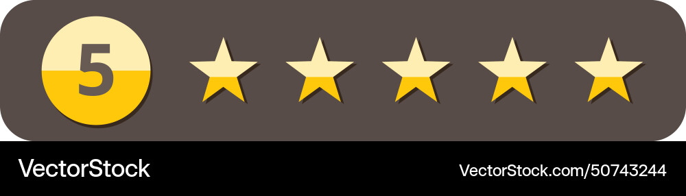 Five star rating user feedback customer Royalty Free Vector