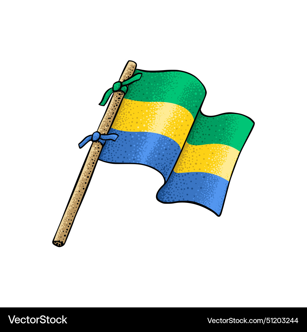Gabon flag Royalty Free Vector Image - VectorStock