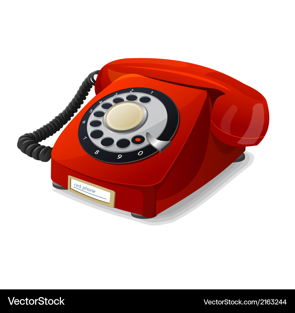 Phone red Royalty Free Vector Image - VectorStock