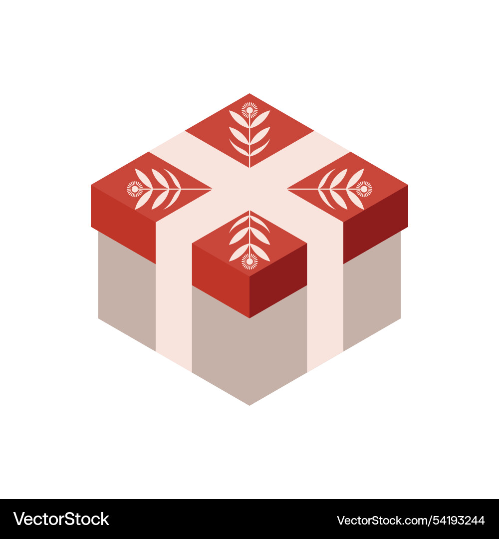 Red gift box icon Royalty Free Vector Image - VectorStock