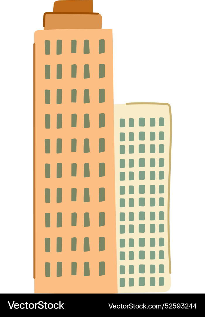 Skyscraper cartoon Royalty Free Vector Image - VectorStock