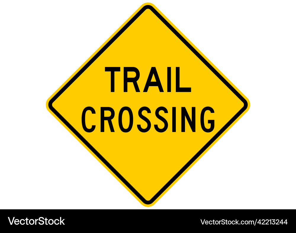 Trail crossing Royalty Free Vector Image - VectorStock