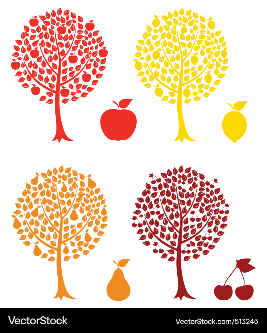 Fruit tree Royalty Free Vector Image - VectorStock