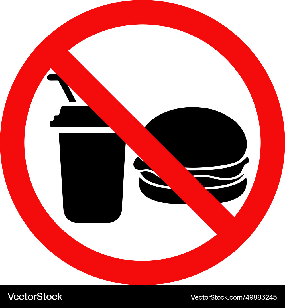Kein Essen Zeichen und Trinken verboten Lizenzfreier Vektor