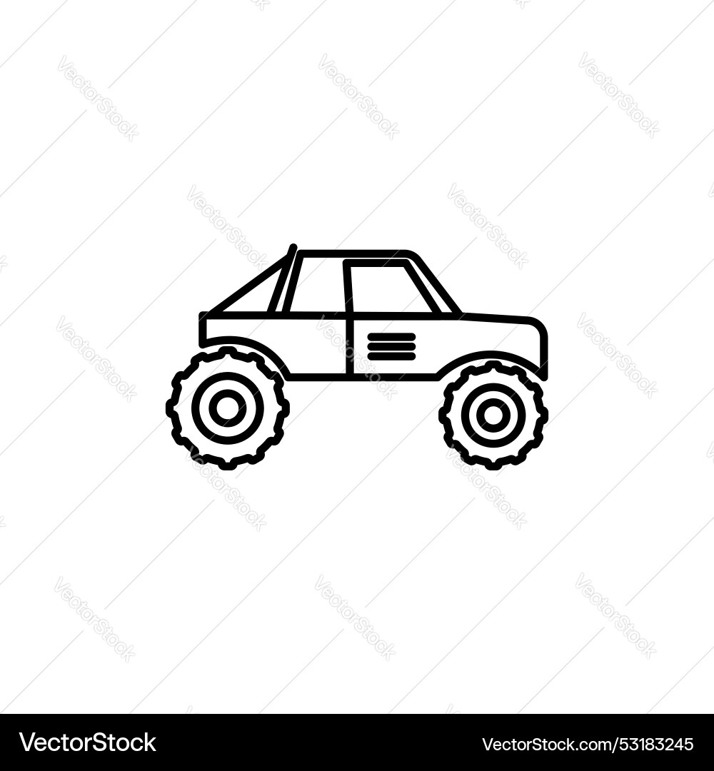 Monster truck icon isolated on white background Vector Image