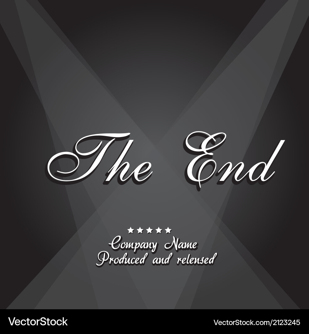Movie Ending Screen - Vintage Style Royalty Free Vector