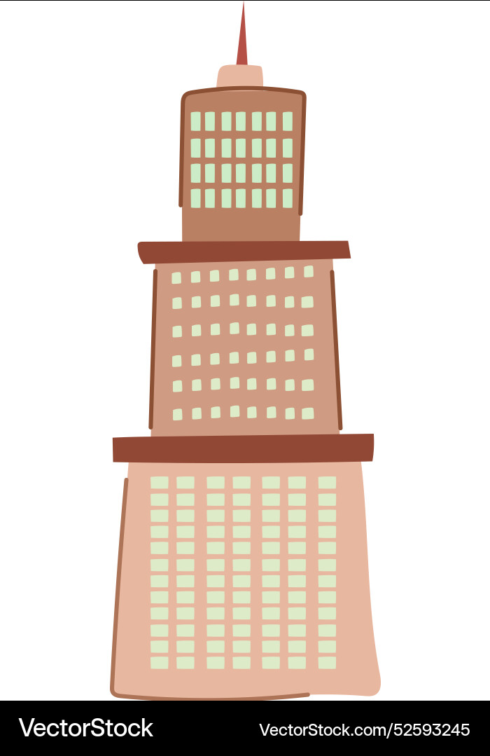 Office skyscraper cartoon Royalty Free Vector Image