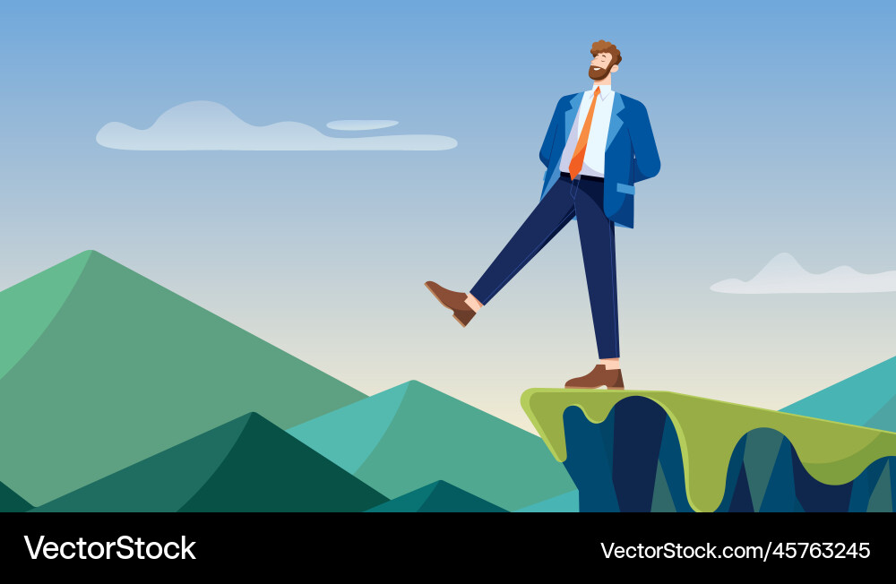 Over the edge Royalty Free Vector Image - VectorStock