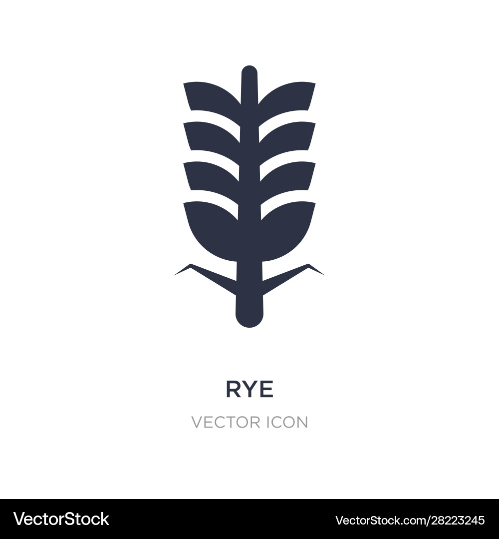 Rye-Symbol auf weißem Hintergrund einfaches Element aus