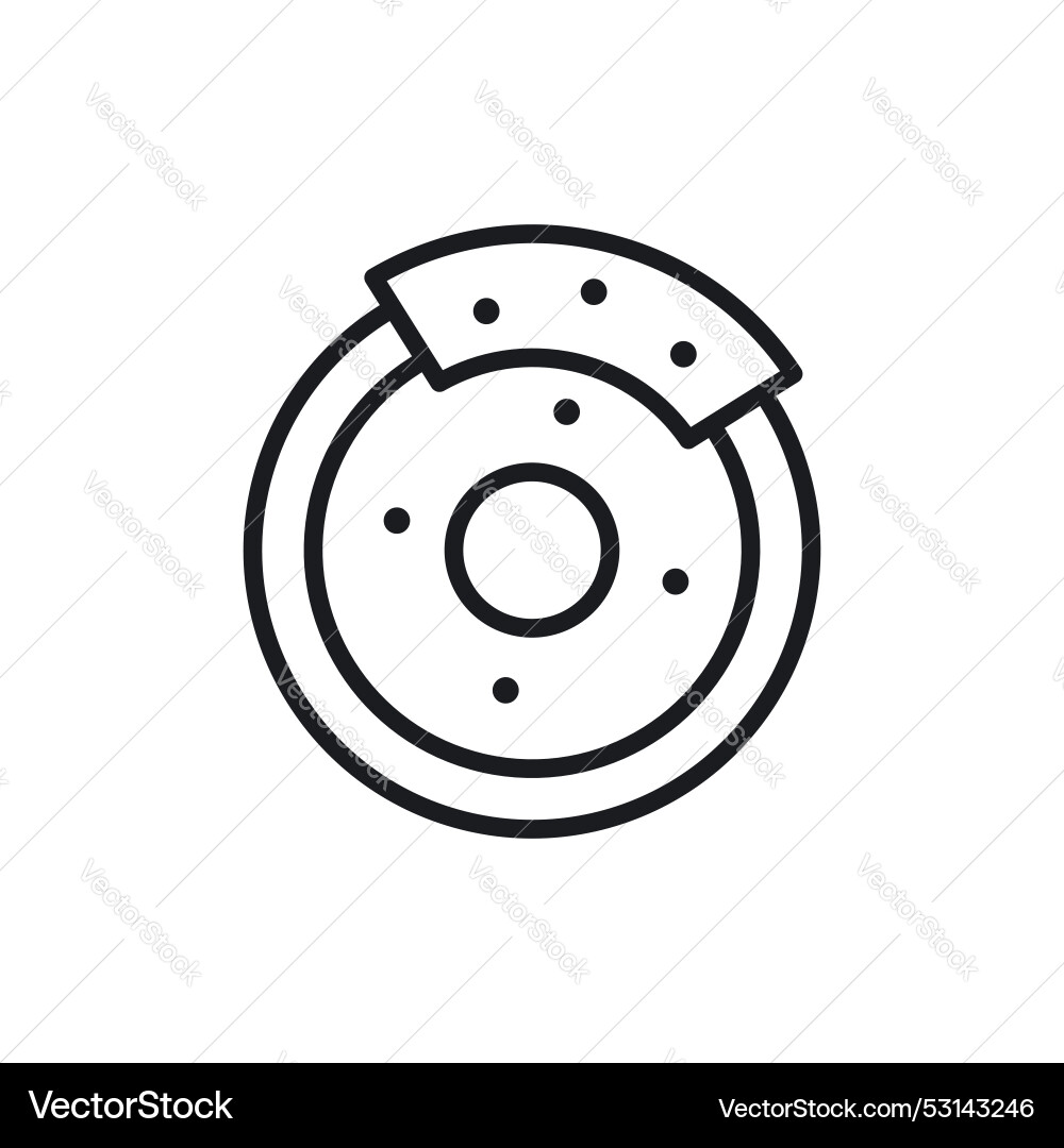 Brake discs icon symbol on white background Vector Image