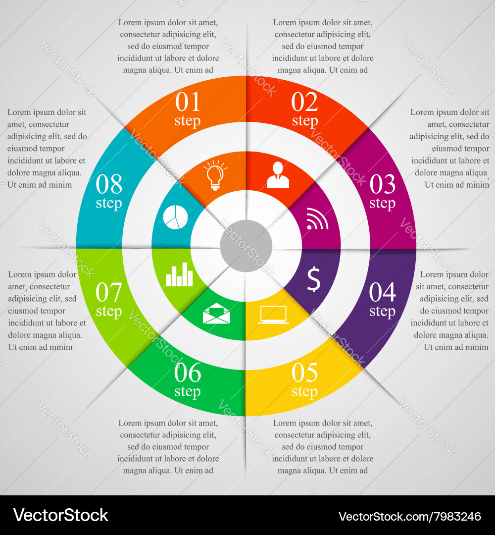 Circle infographic template Royalty Free Vector Image